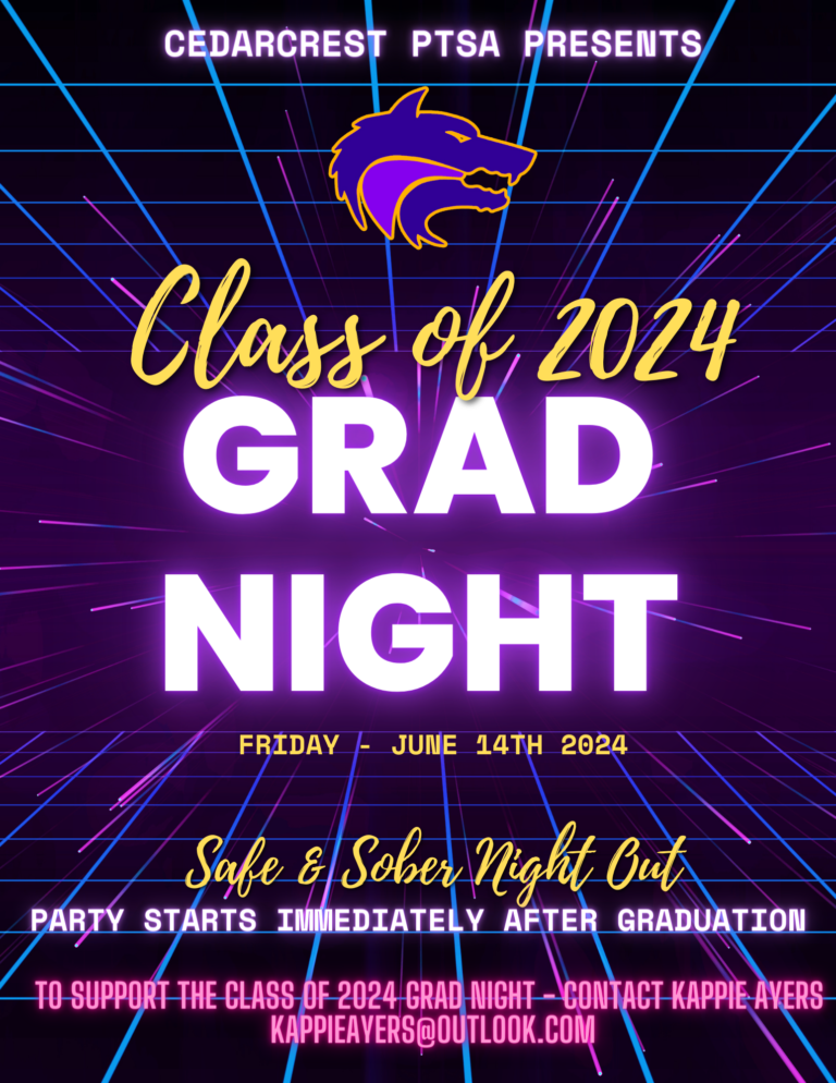 Grad Week Cedarcrest HS PTSA Grad Week Cedarcrest HS PTSA